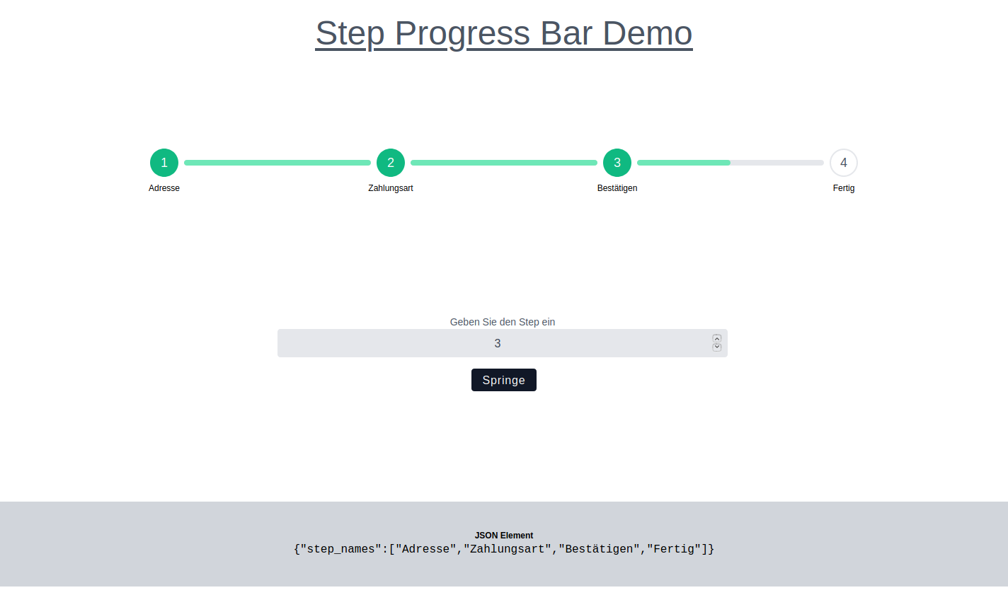 TailwindCSS und VanillaJS – Step Progress Bar – SEOTheater.de